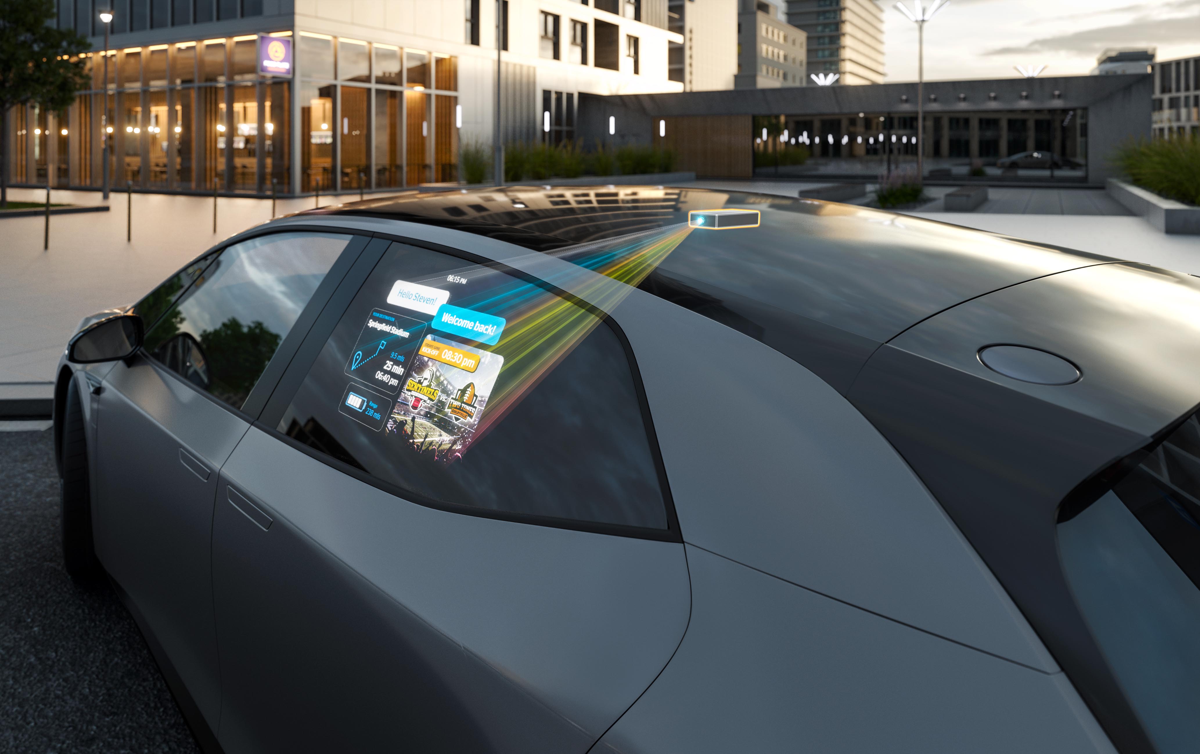 Window Projection Impressively Displays Content on the Vehicle’s Side ...