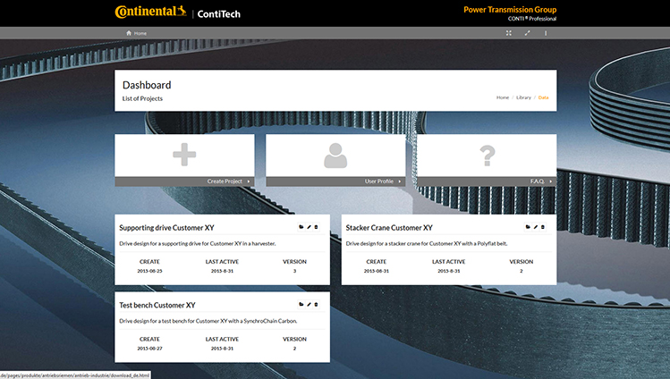 Conti Professional: New Functionalities Added to Drive Design Software ...